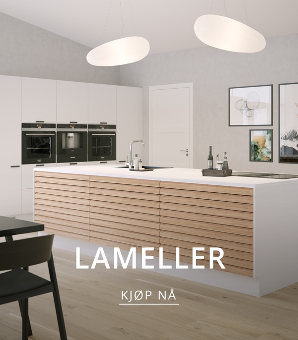 Lamell kjøkken | Kjøp kjøkken med lameller hos Billigskabe